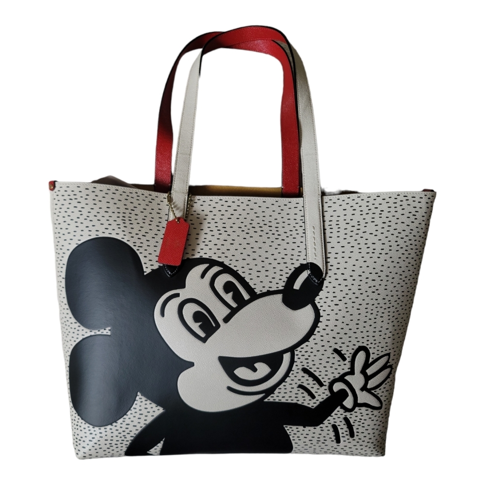 Coach Disney Mickey Mouse X Keith Haring Highline Tote - Gem